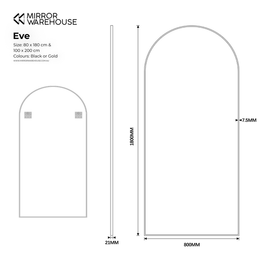 Buy Eve Arch Full Length Mirror | Mirror Warehouse